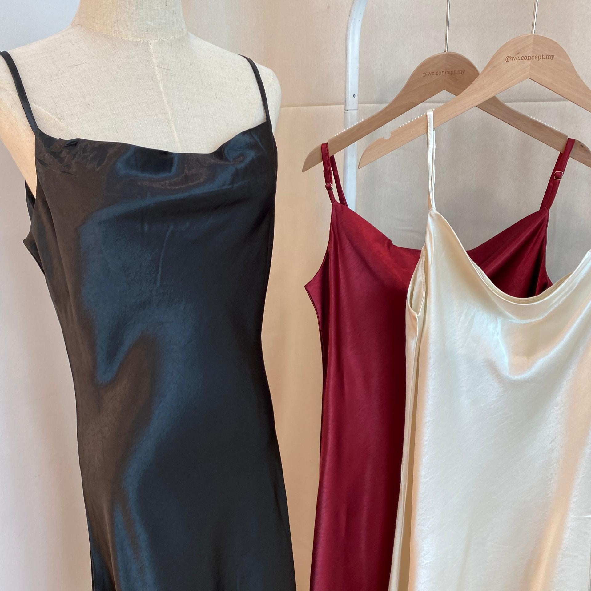 Camille Satin Cowl Dress (WC00194A) – WC Concept